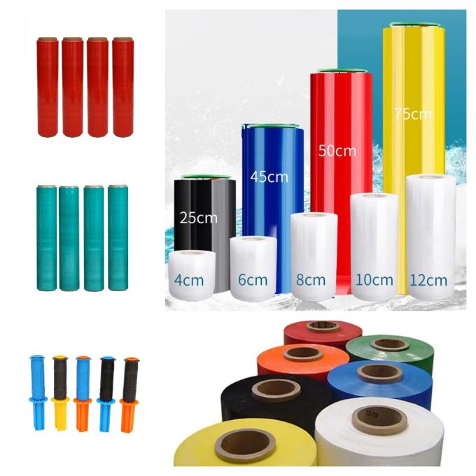 Manual Colored PE industrial biodegradable stretch film Wrapping Film ...