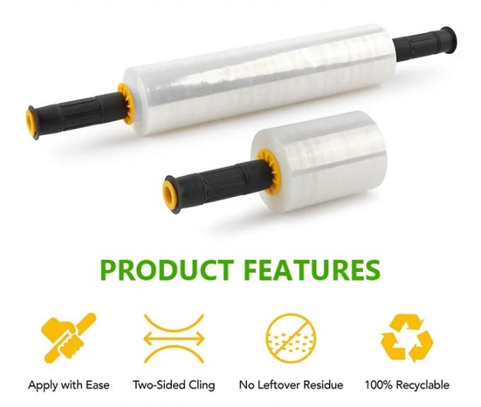 Mini Handheld LLDPE Stretch Wrap Film Rotating Handles Dispenser For ...