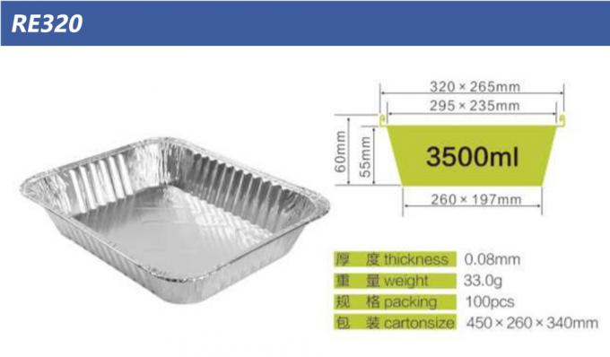 Medium Aluminum Foil Tray Disposable Aluminium Foil Take Out Containers ...