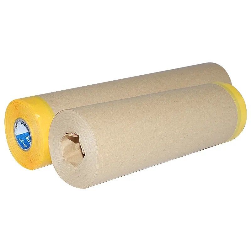 Biodegradable Auto Painting Cover Kraft Paper Pre Taped Film Masking ...