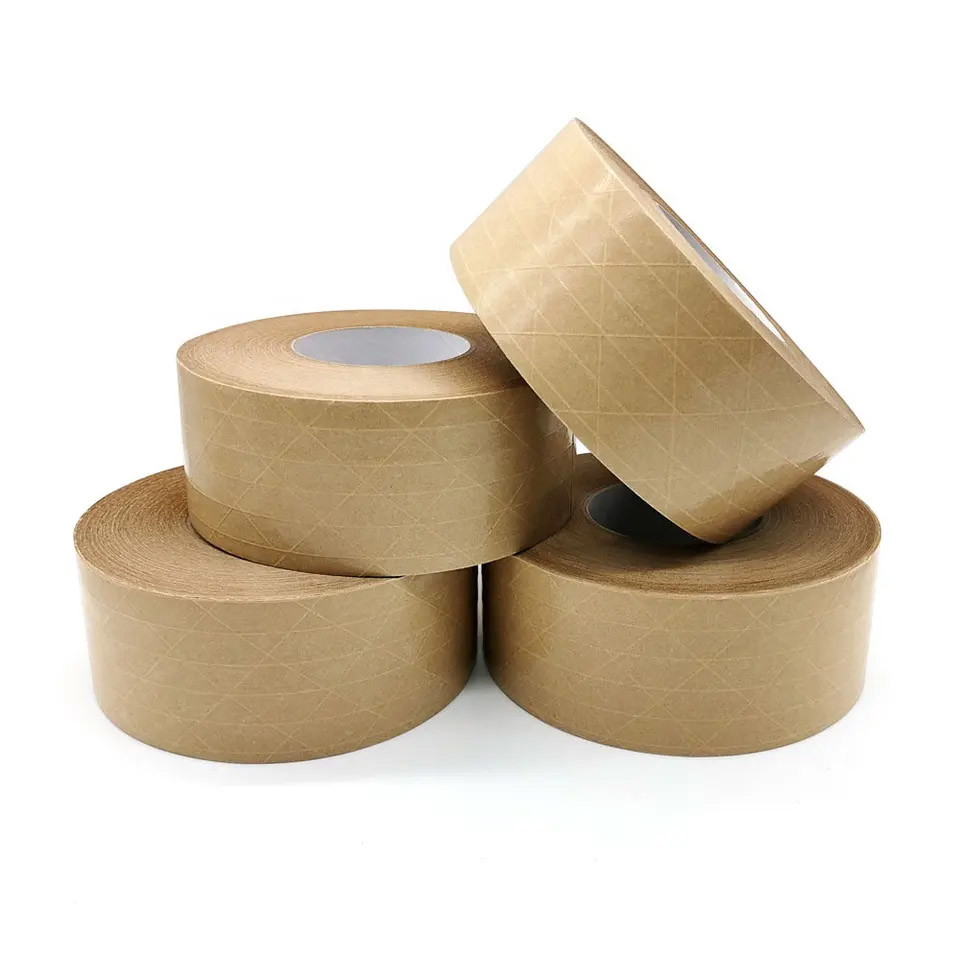 Fiberglass Reinforced Flatback Kraft Paper Tape Self Adhesive Paper ...
